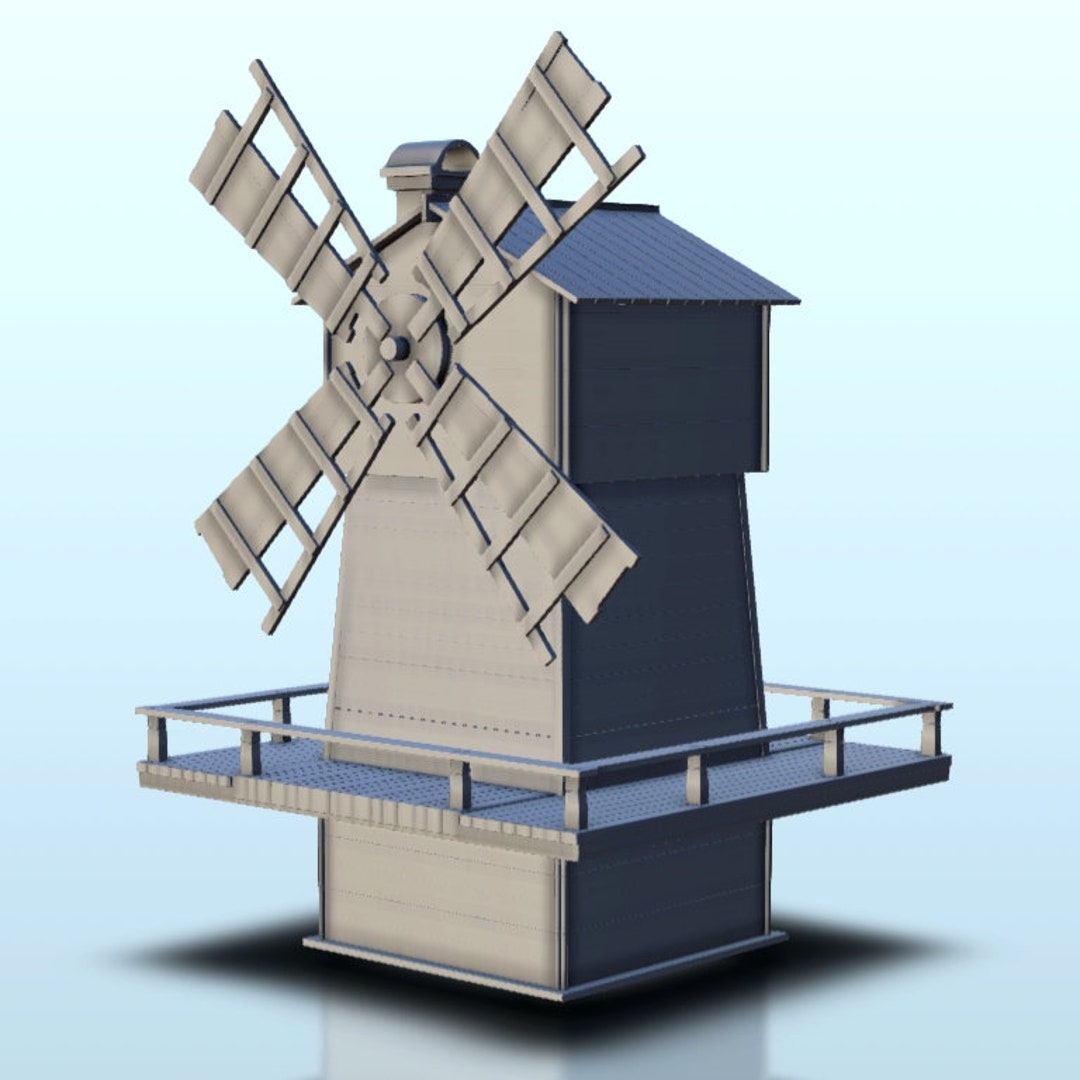 Wild West Mill on Platform - STL 3D Printing - Etsy