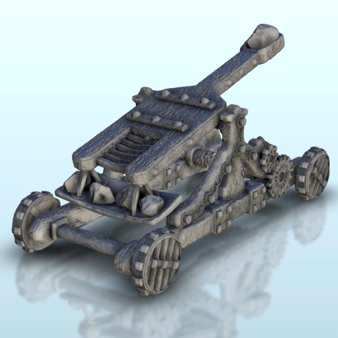 Wooden Catapult With Payload 4 - STL 3D Printing Traditional Medieval ...