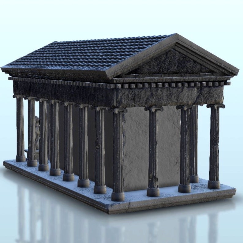 Temple 1 - STL 3D Model Printing Ancient Classic Old Archaic Historical ...