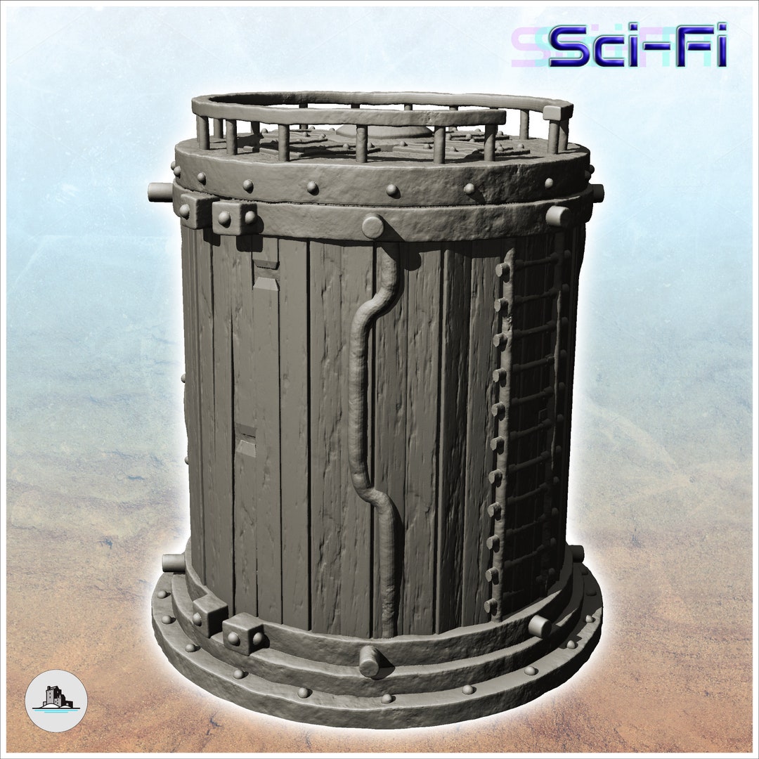 Round Storage Silo With Reinforced Wooden Access Ladder 12 Scenery ...