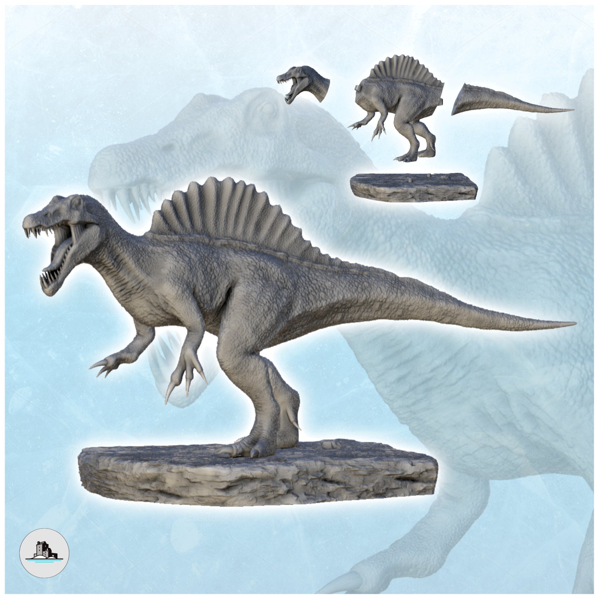 Dinosaur Miniatures Pack - STL 3D Printing Prehistoric Animal HD ...