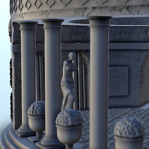 Rounded Atrium 19 - STL 3D Model Printing Ancient Classic Old Archaic ...
