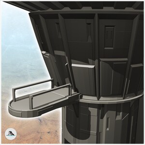 Large Futuristic Building With Spherical Roof and Pontoon (1) - STL 3D ...