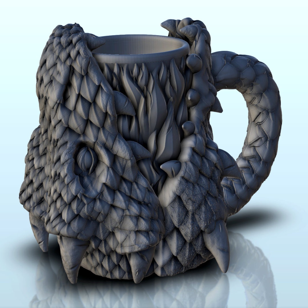 Rogue Dragon Dice Mug (1) - 3D STL Printing Print Model Digital SLA FDM ...