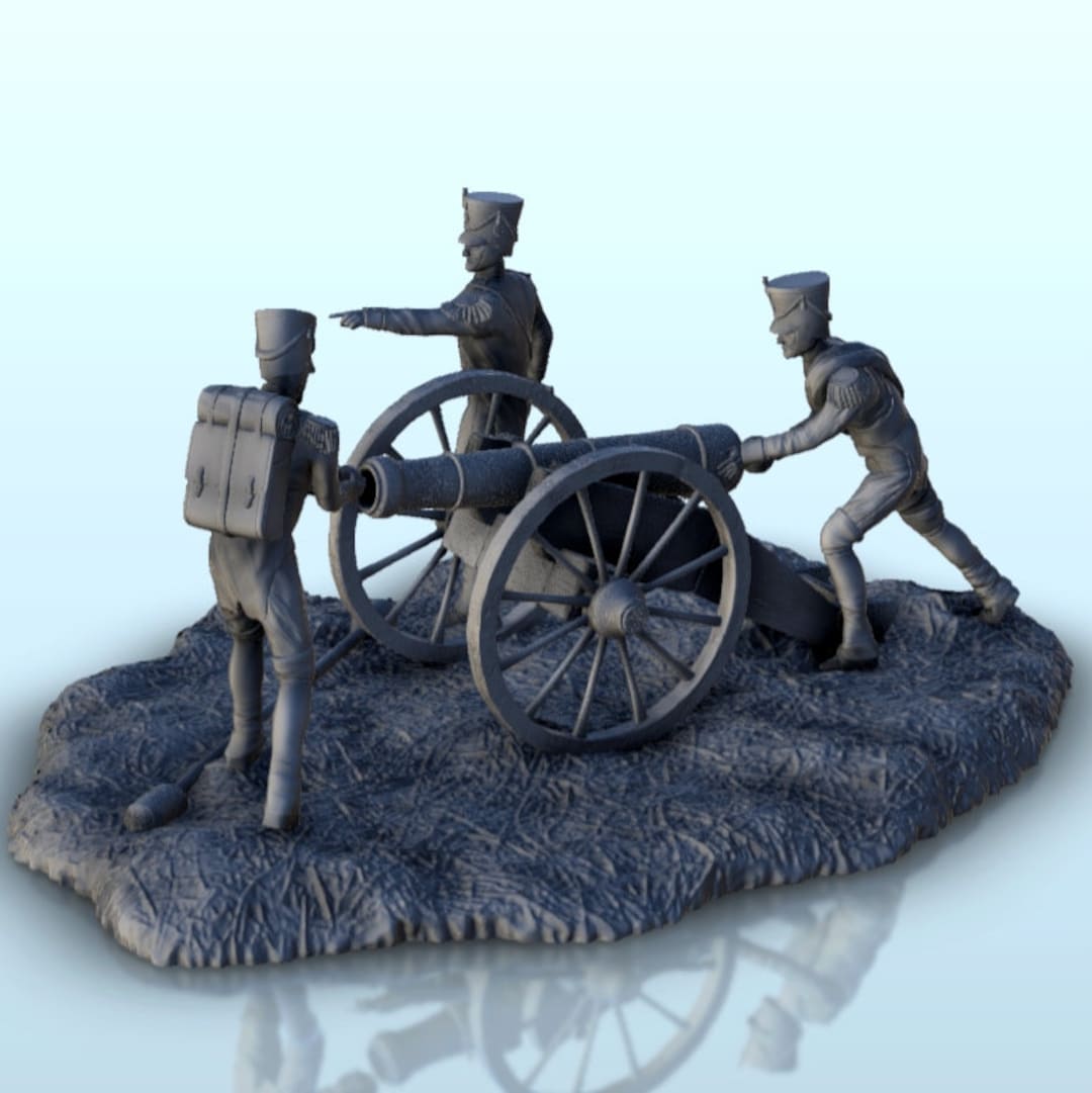 French Napoleonic Artillery 3 STL 3D Printing Printer Miniatures ...