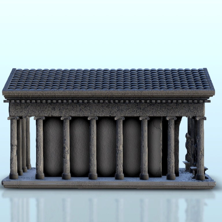 Antic Temple 23 - STL 3D Model Printing Ancient Classic Old Archaic ...