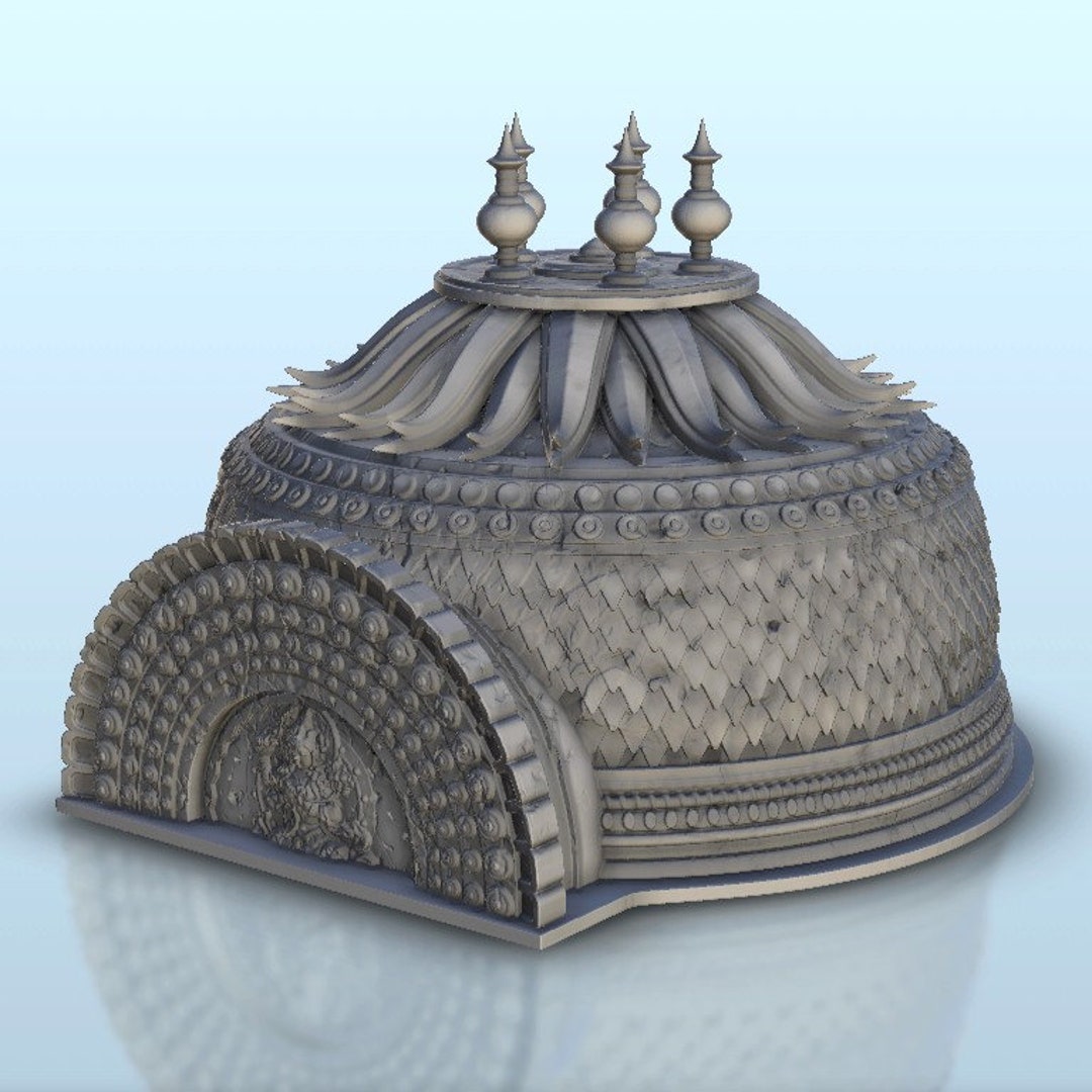 Indian Circular Temple 9 - STL 3D Printing Asian Japan Pacific Terrain ...
