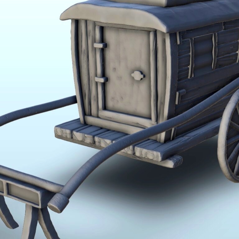 Set of Medieval Carriages STL 3D Printing Asian Japan - Etsy