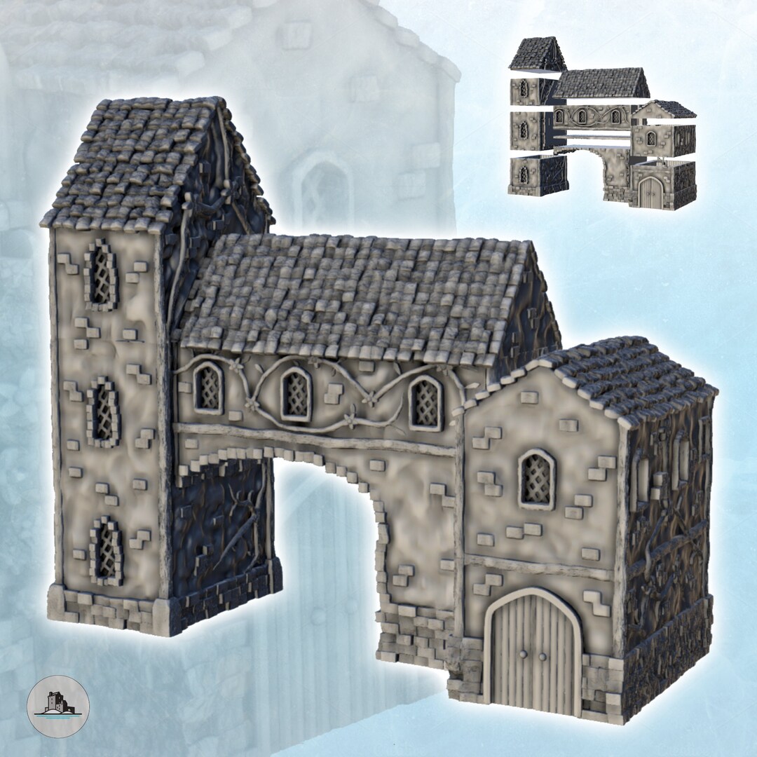 Large Medieval House With Vaulted Passage 2 STL 3D Printing Print ...
