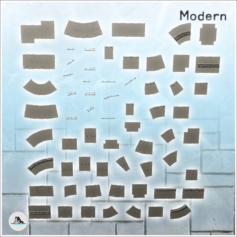 Large Modular Set of Modern Roads STL 3D Printing Printer - Etsy