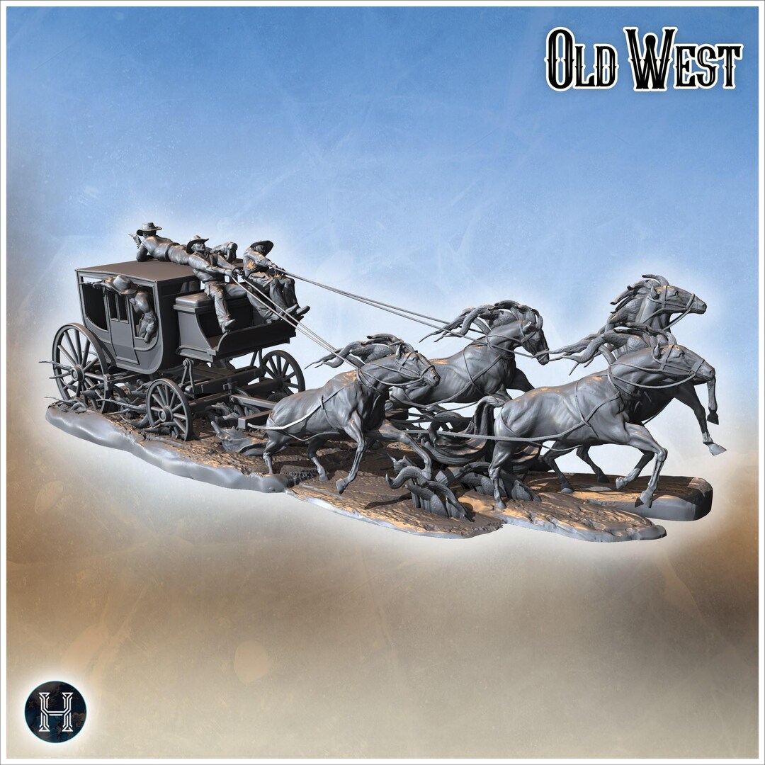 Wild West Horse Carriage - STL 3D Printing - Etsy Australia