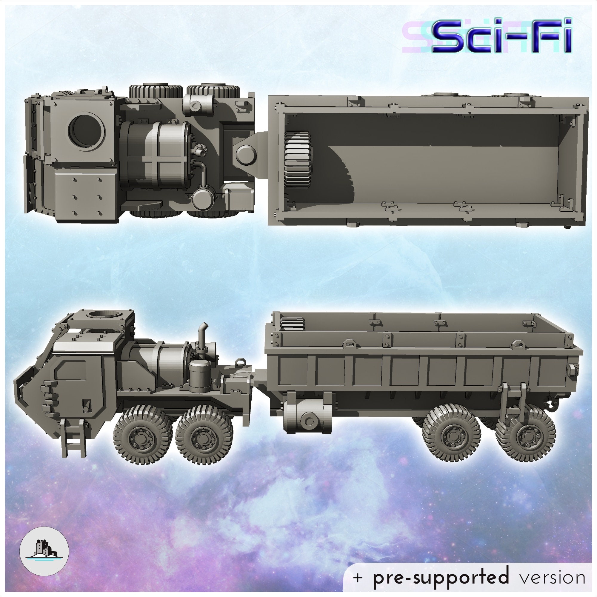 Futuristic Truck With Armored Cab (trailer Version) (24) - STL 3D ...