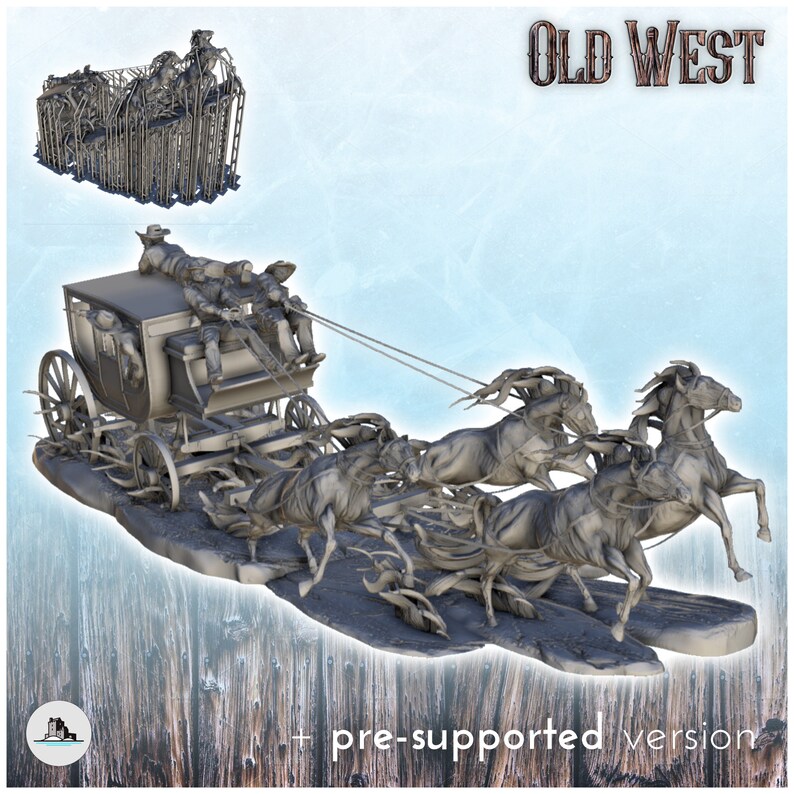 Wild West Horse Carriage - STL 3D Printing - Etsy