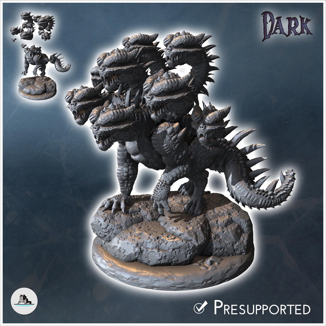 Eight-headed Spiked Dragon (31) - STL 3D Printing Printer Model Sla Fdm ...