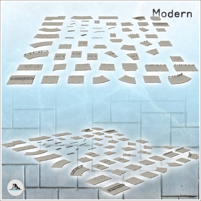 Large Modular Set of Modern Roads STL 3D Printing Printer - Etsy