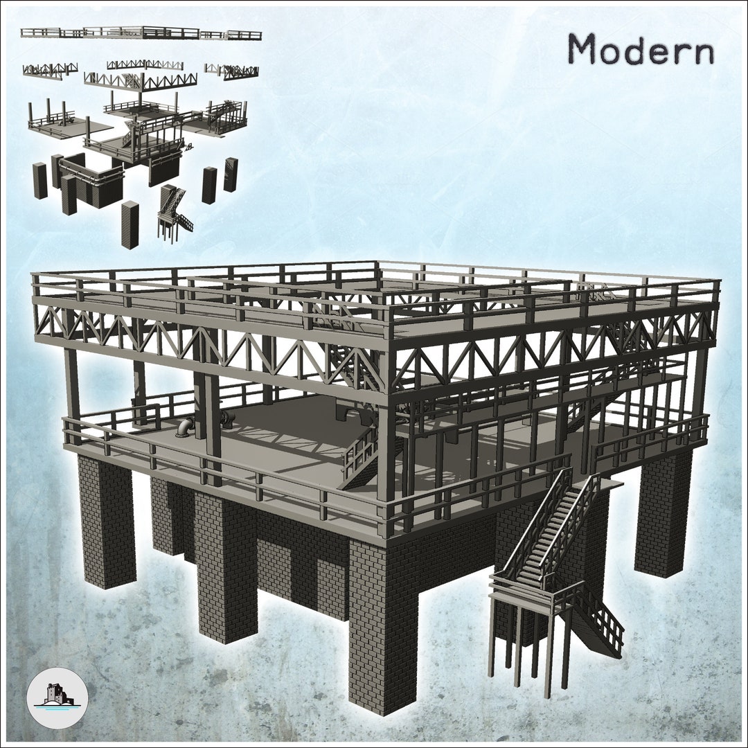 Steel-beam Platform - STL 3D Printing Printer Miniatures Tabletop Cold ...