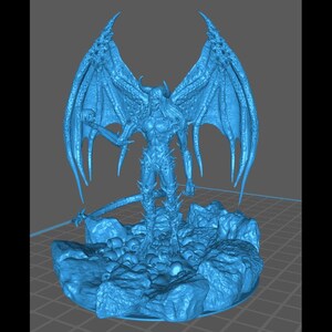 Winged Demon With Tail STL 3D Printing Model Printer LOTR SLA Medieval ...