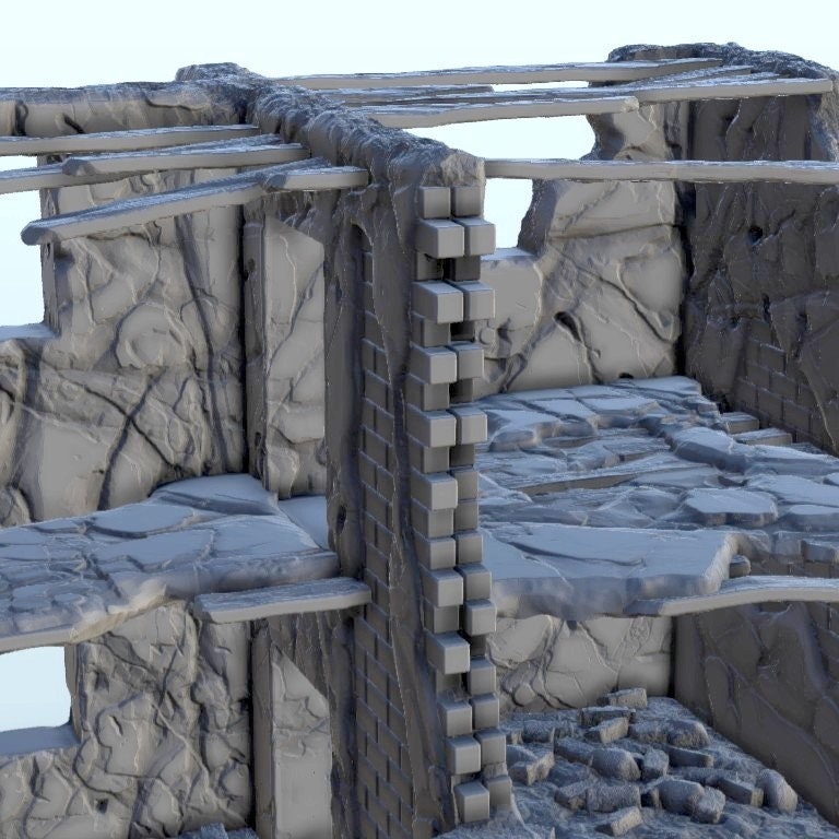 Destroyed Brick Building 8 STL 3D Printing Warhammer Scenery - Etsy