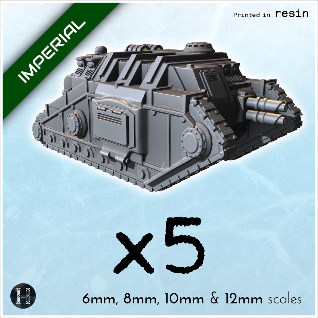 Imperial Tank With Laser Cannons APC X5 Imprimé En Résine 6mm 8mm 10mm ...