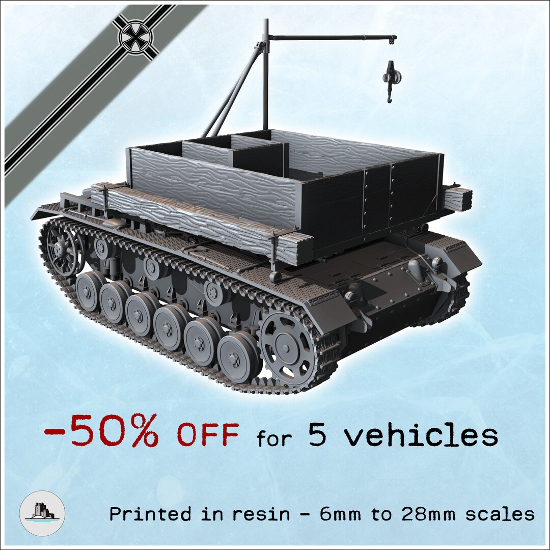Bergepanzer III Recovery Armored Vehicle Resin Tabletop Vehicle World ...