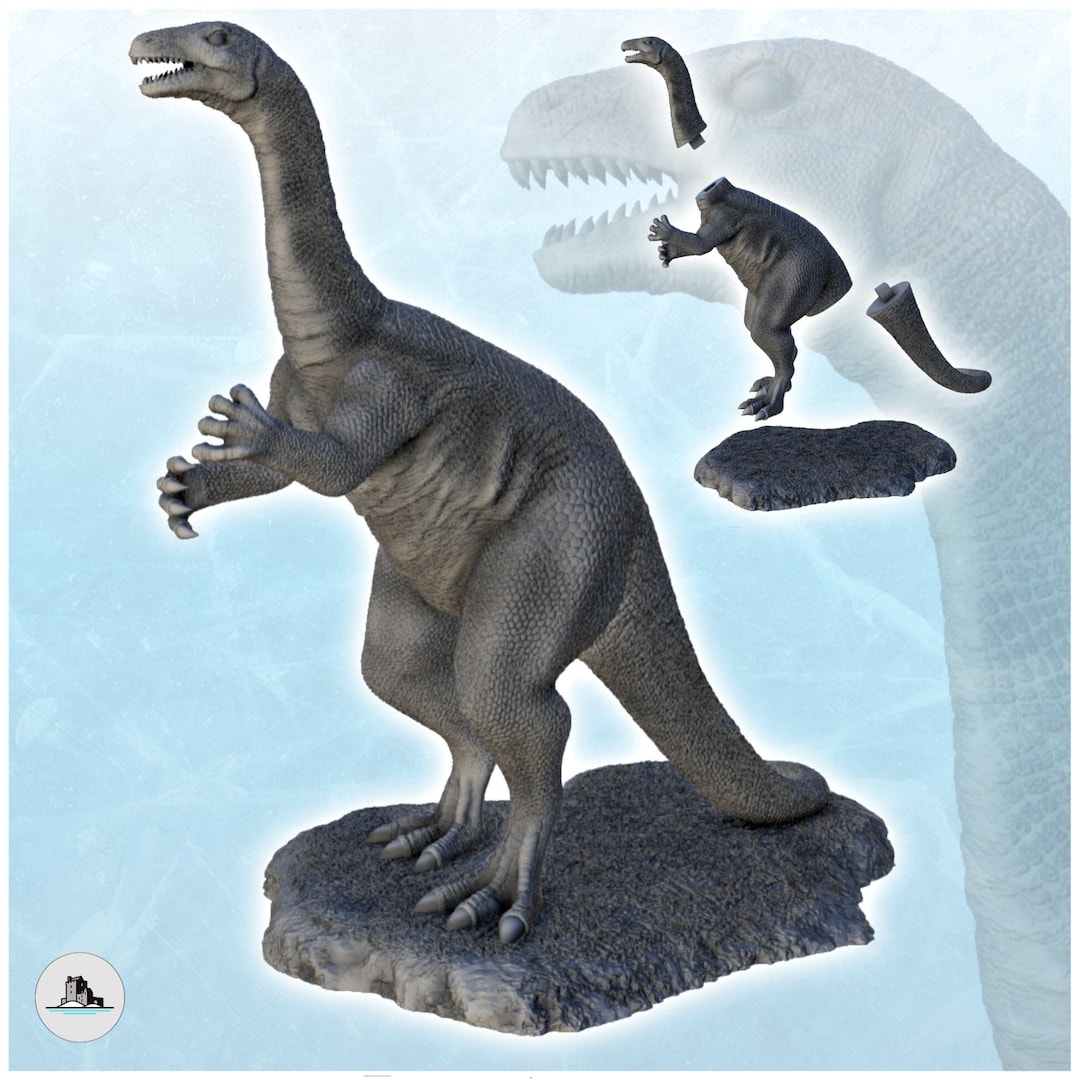 Plateosaurus Dinosaur (11) - STL 3D Printing Prehistoric Animal HD ...