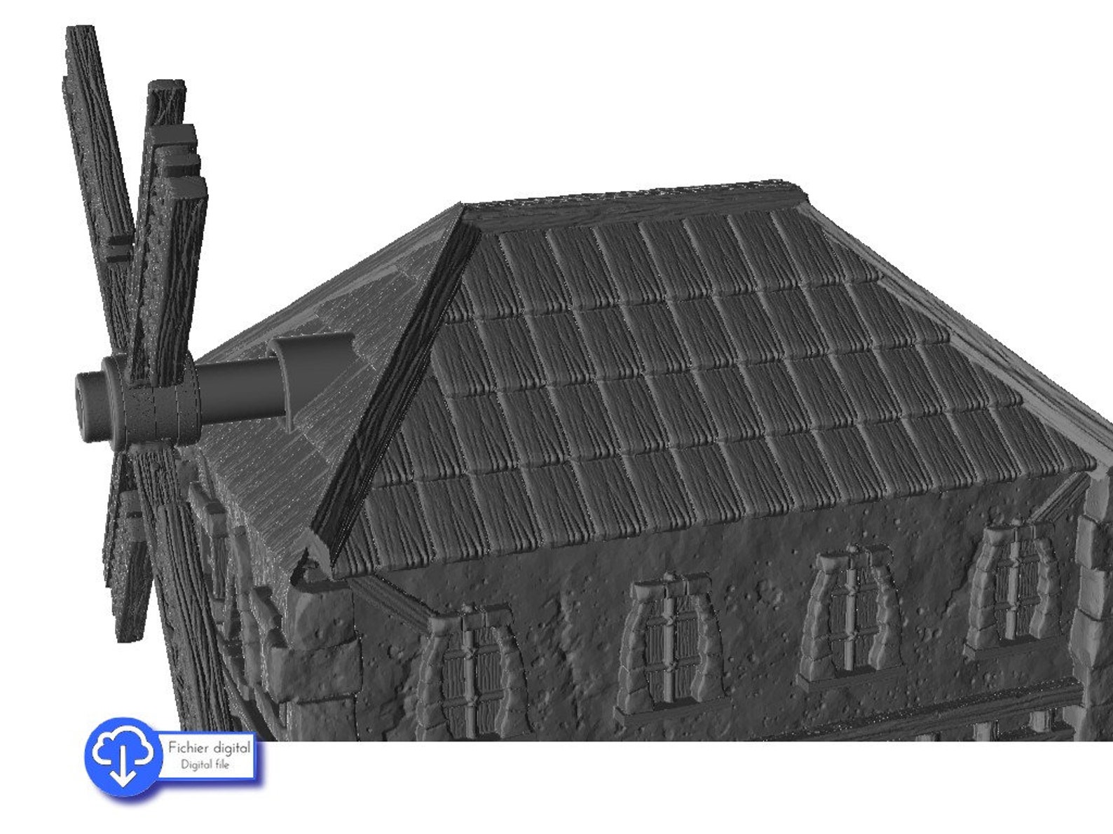 Medieval Mill - STL 3D Printing Scenery Terrain Architecture Historical ...