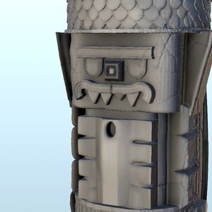 Mesoamerican Totem 4 STL 3D Printing Age Inca Maya Angkor Tropical City ...