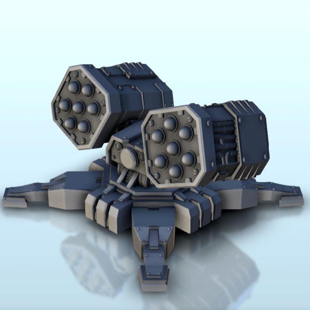 Double Missile Launcher Turret 3 (+ Supported Version) - STL 3D ...