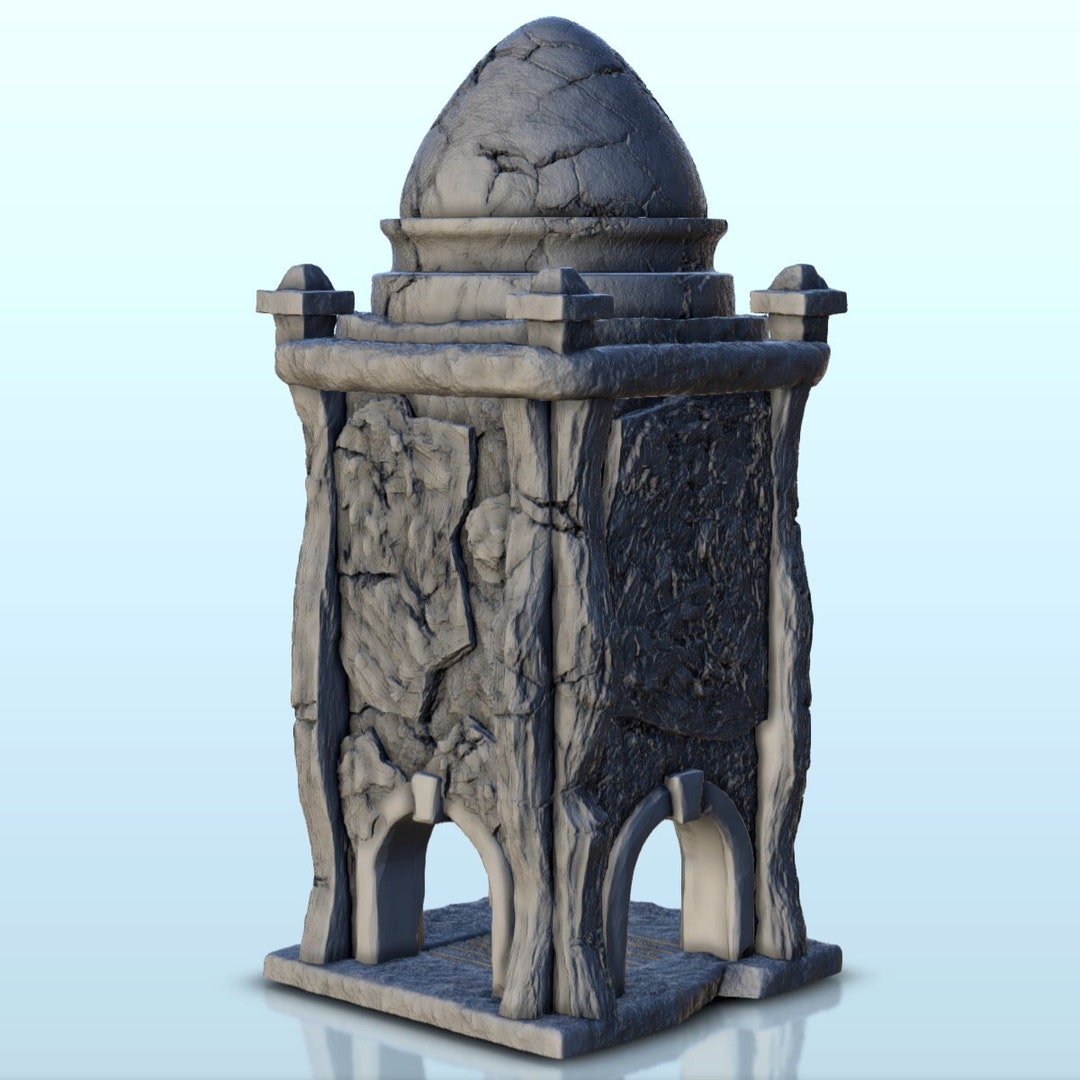 Stone Tower With Archs and Dome (11) - STL 3D Print Dark Gothic Feudal ...