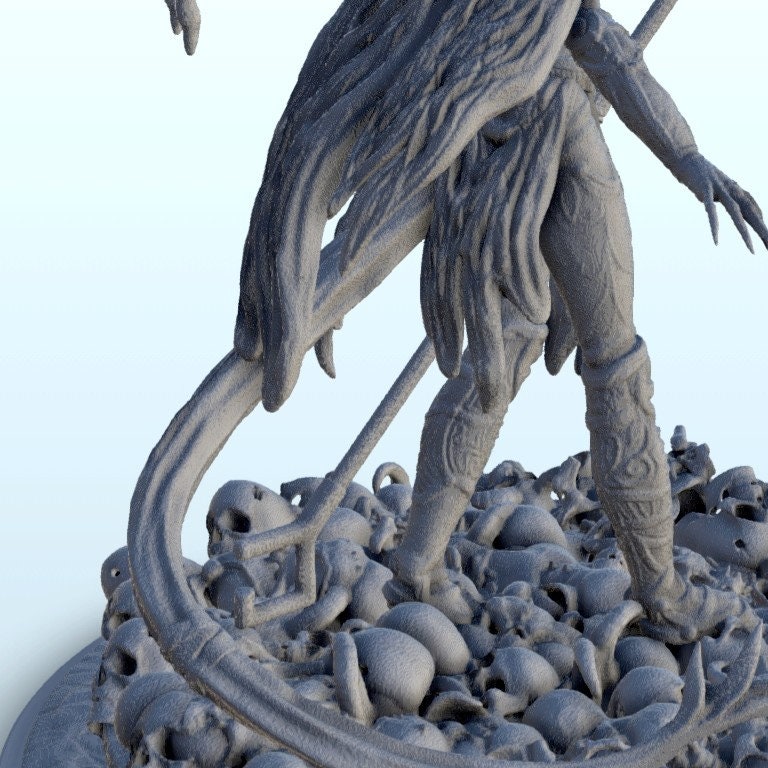 Sexy Daemonette With Horns and Spear - STL 3D Printing Model Printer ...