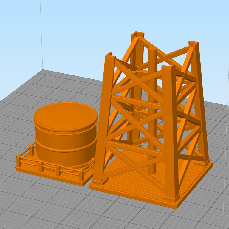Wild West Water Tower - STL 3D Printing - Etsy