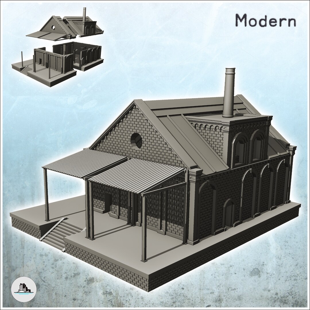 Brick Industrial Warehouse - STL 3D Printing Printer Miniatures ...