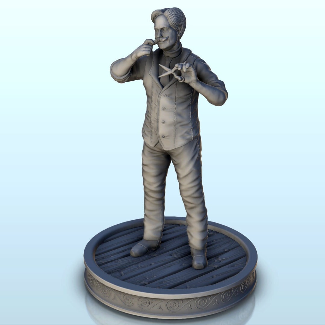 Barber With Scissors (2) - Wild West STL 3D Printing RPG - Etsy