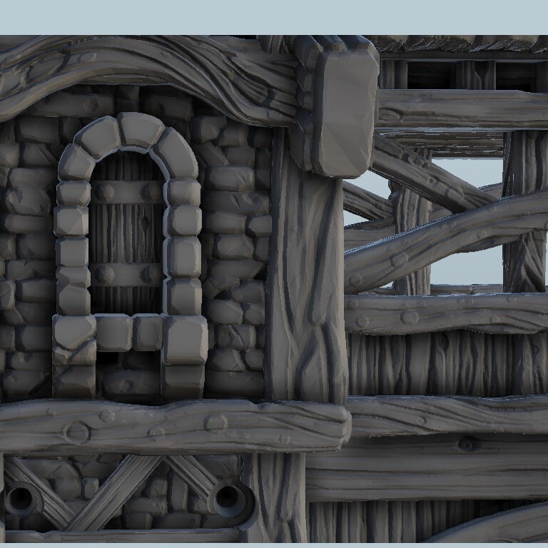 Medieval City Gate - STL 3D Printing Scenery Terrain Architecture Bolt ...