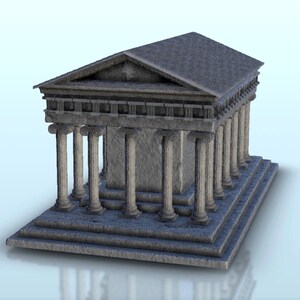 Greek Temple 4 - STL 3D Model Printing Ancient Classic Old Archaic ...