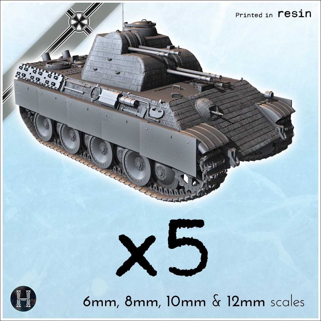 Panzer V Flakpanther 341 Mit 20 Mm X5 Resin-printed 6mm 8mm 10mm 12mm ...