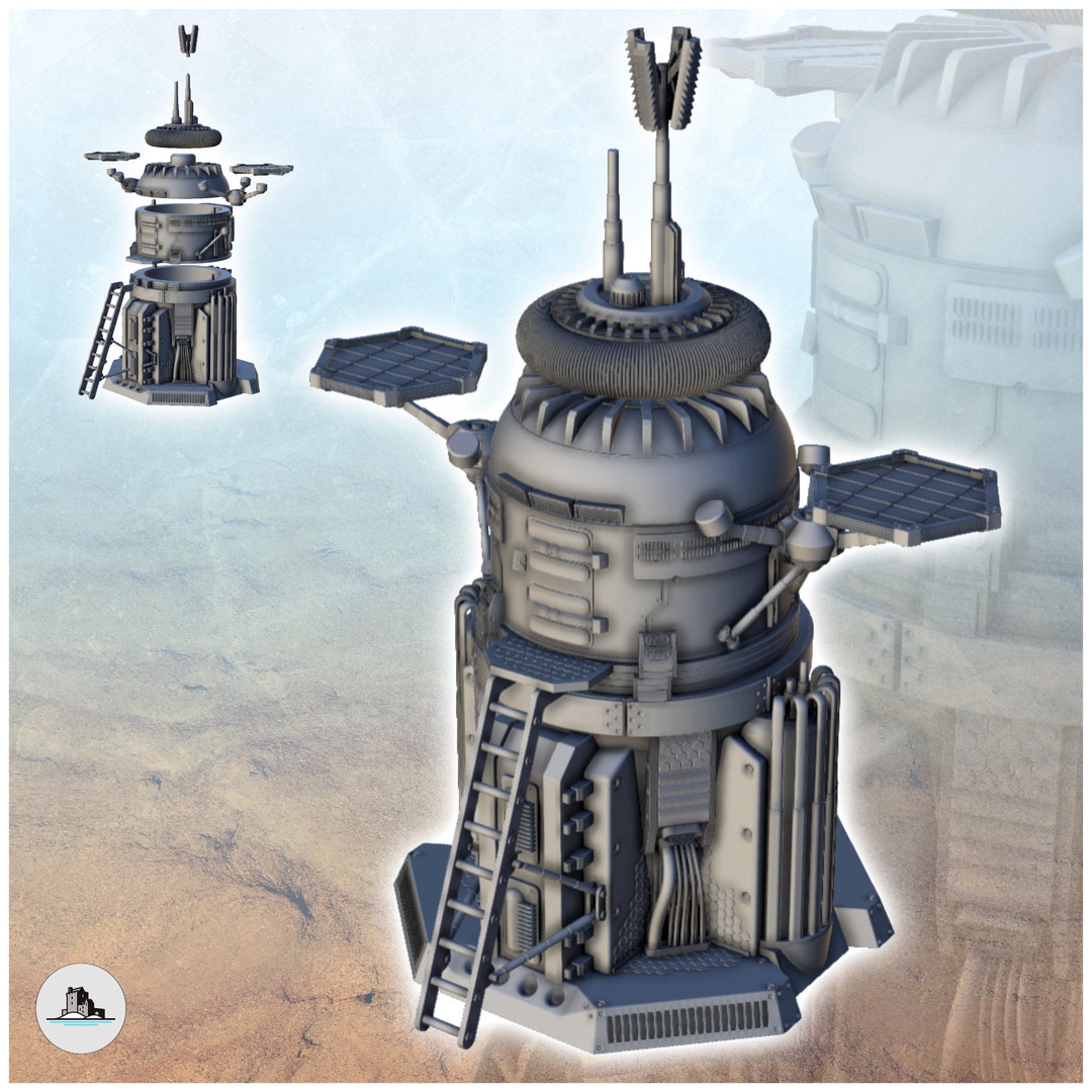 Large Space Lander With Antenna and Access Ladder (4) - Scenery Scifi ...