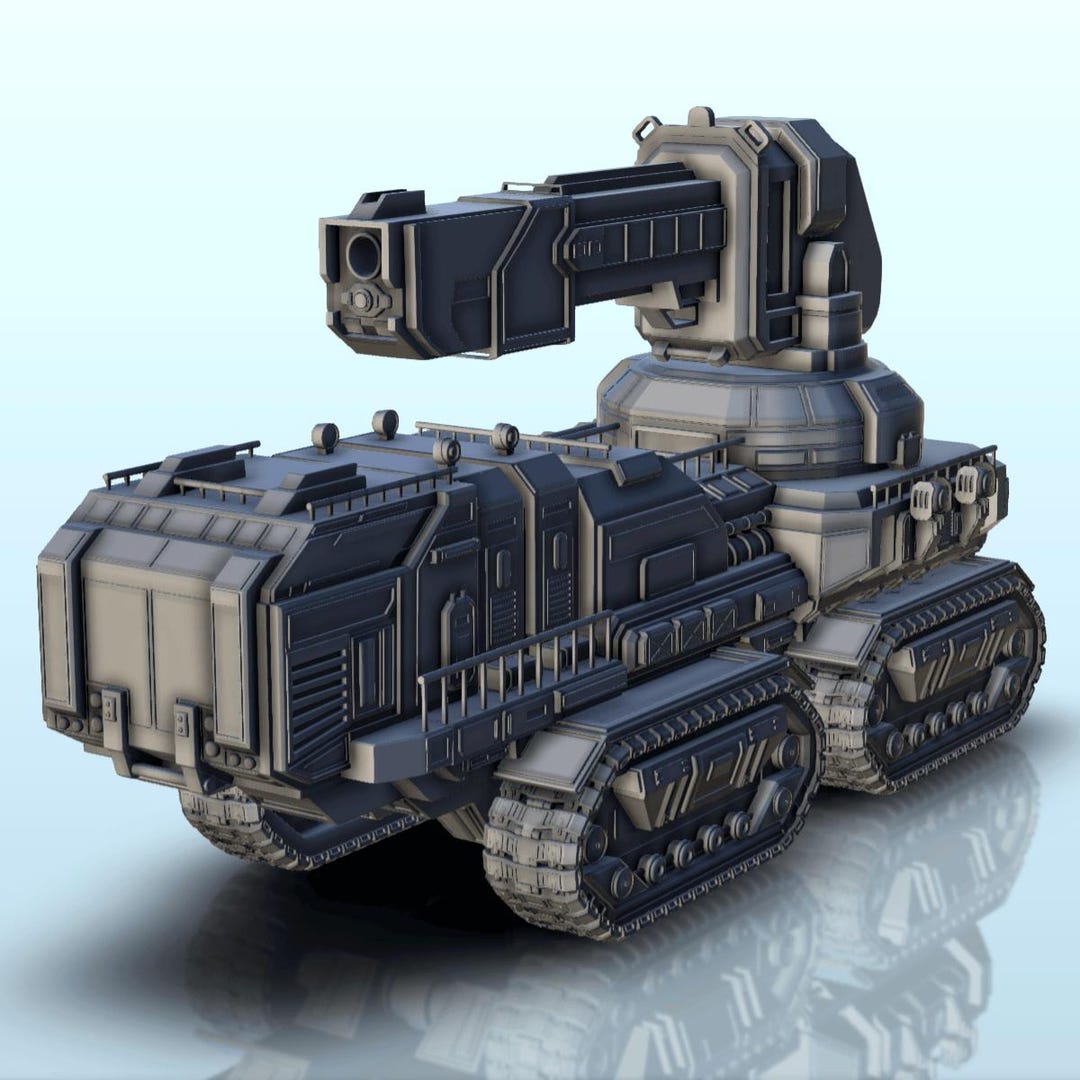 Sci-fi Truck With Tracks and Laser Turret (13) - STL 3D Printing Post ...