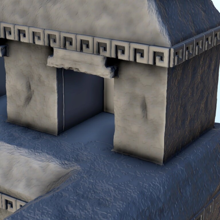 Mesoamerican Palace 31 - STL 3D Printing Age Inca Maya Angkor Tropical ...