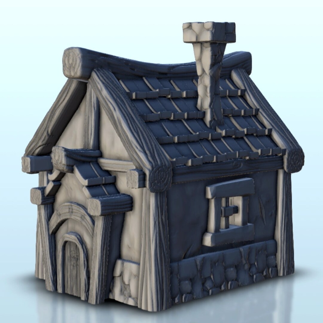 Medieval House With Fireplace 10 STL 3D Printing Print Medieval Gothic ...