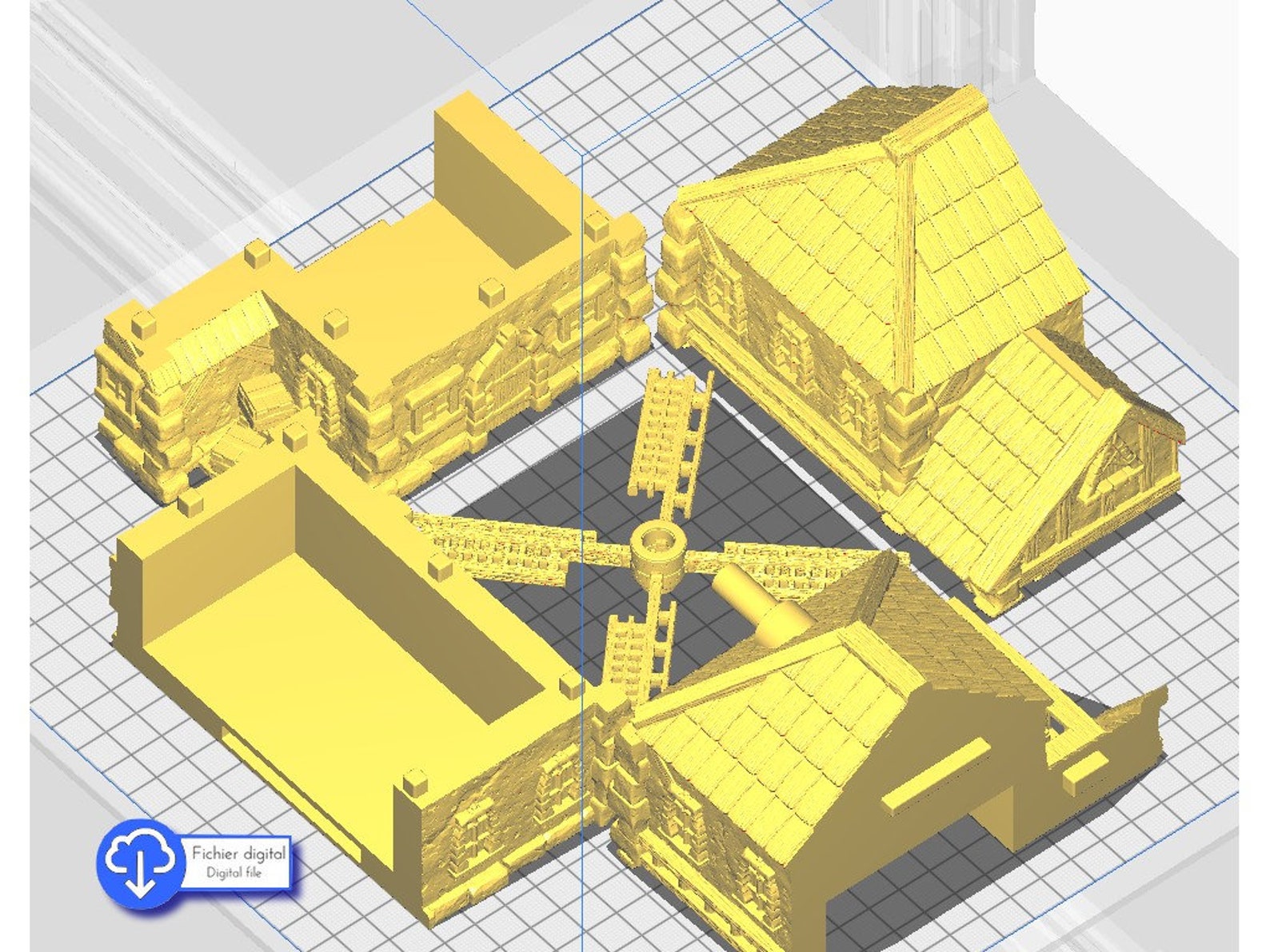 Medieval Mill - STL 3D Printing Scenery Terrain Architecture Historical ...