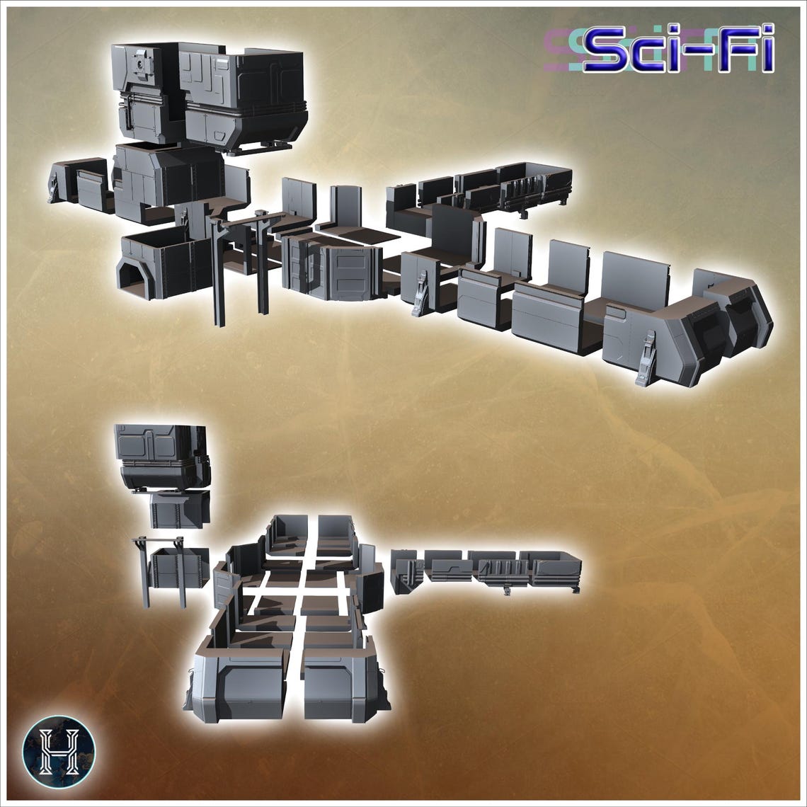 Modular Building Structure With Central Tower and Extended Platforms ...