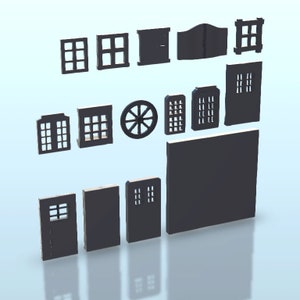 Wild West Set of Windows and Doors - STL 3D Printing - Etsy