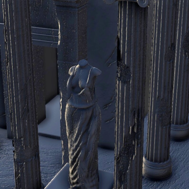 Temple 1 - STL 3D Model Printing Ancient Classic Old Archaic Historical ...