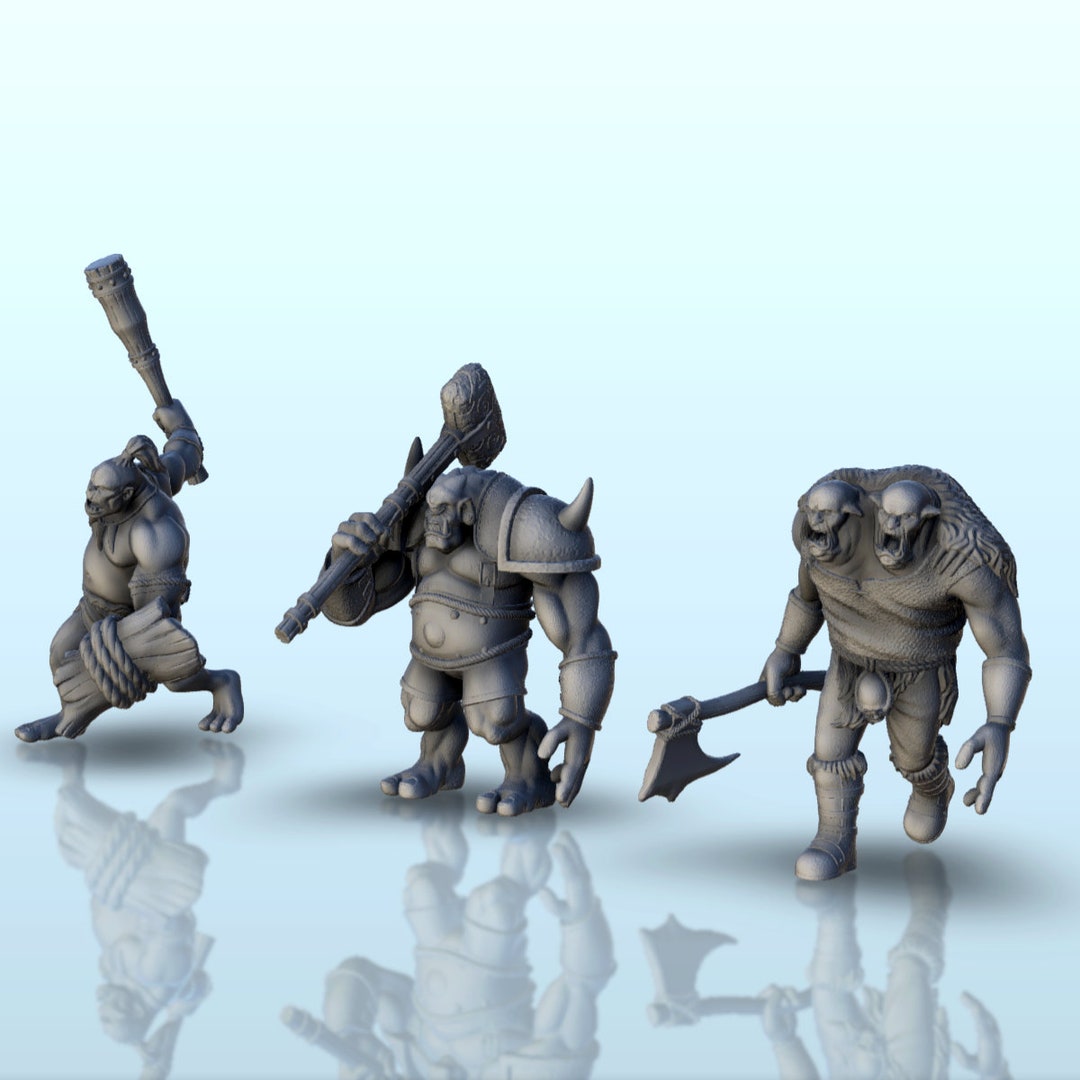 Set of 3 Trolls (+ Pre-supported Version) (15) - STL 3D Printing ...