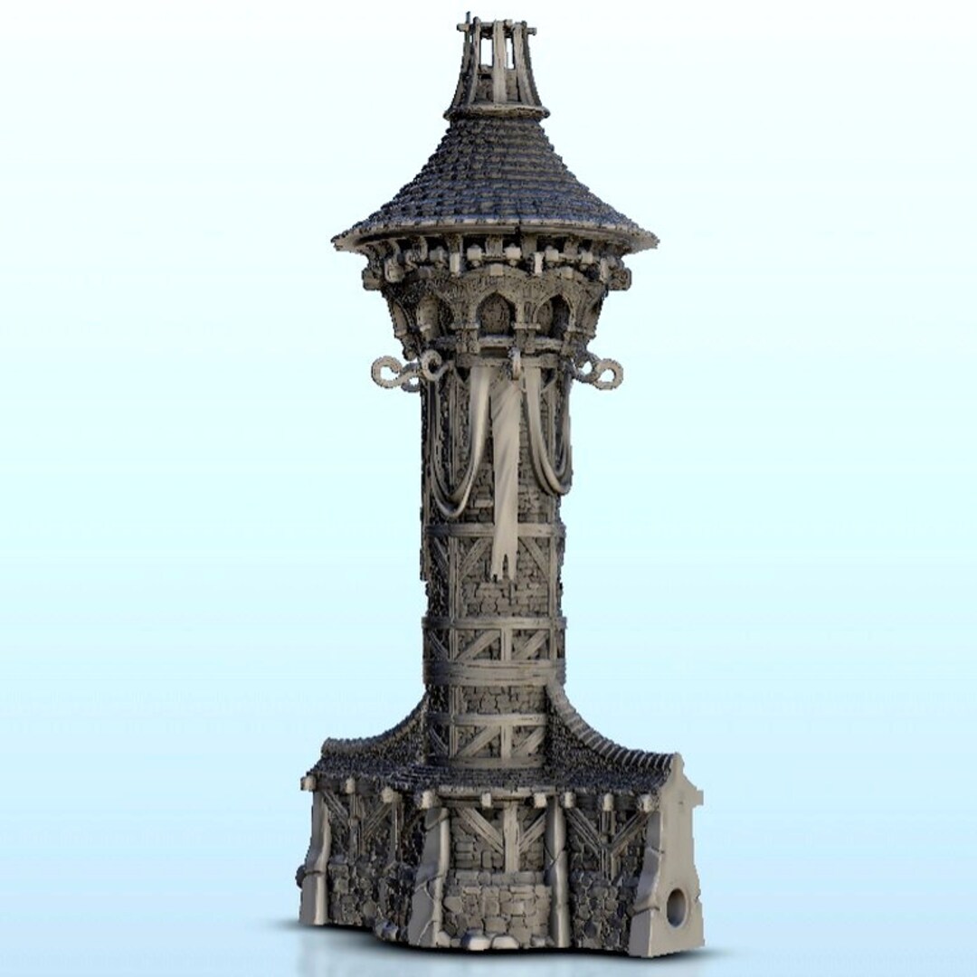 Big Tower - STL 3D Printing Print Medieval Gothic Feudal Old Saga Dnd ...