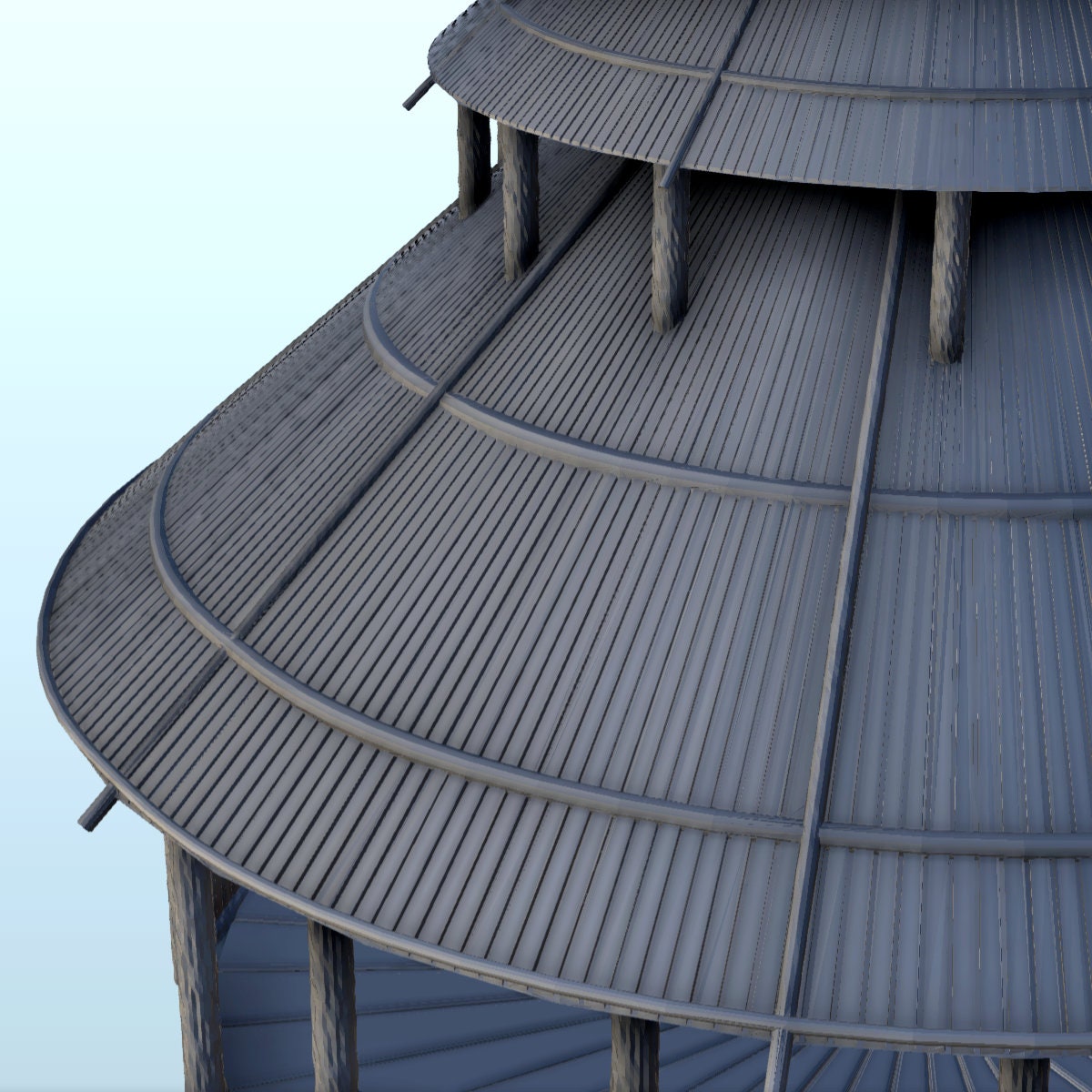 Circular Wooden Building on Stilts 4 STL 3D Printing - Etsy