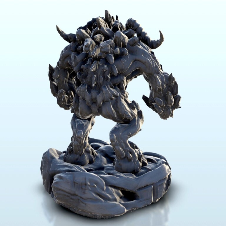 Rock Demon With Horns STL 3D Printing Model Printer LOTR SLA - Etsy