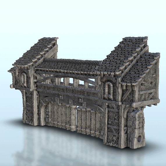 Medieval City Gate STL 3D Printing Warhammer Scenery Terrain - Etsy