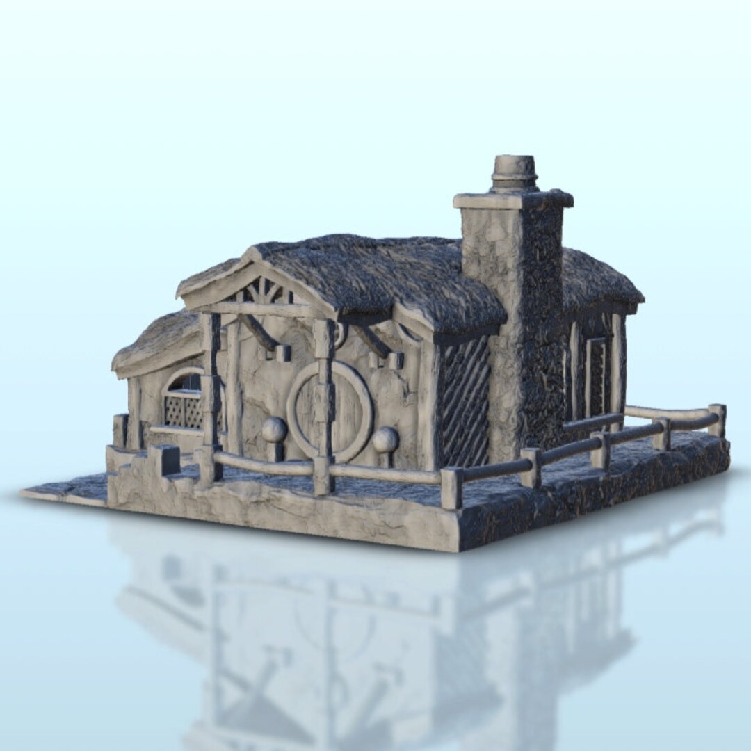 House With Chimney 1 - STL 3D Printing Scenery Terrain Architecture ...